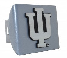 Indiana University Hoosiers on Silver Metal Hitch Cover – AMG Emblems