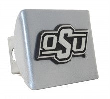 Oklahoma State University OSU Silver Metal Hitch Cover – AMG Emblems