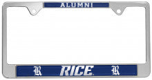 Rice University Alumni Metal License Plate Frame – AMG Emblems