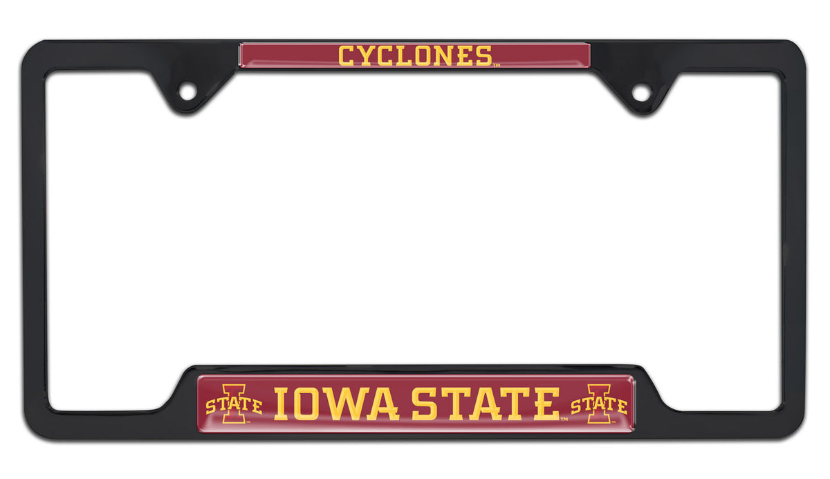 Iowa State Cyclones Mascot Black Metal License Plate Frame – AMG Emblems