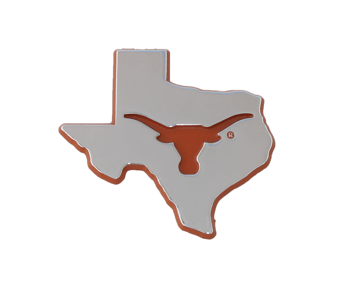 University of Texas Longhorns Debossed Orange Metal Auto Emblem – AMG ...