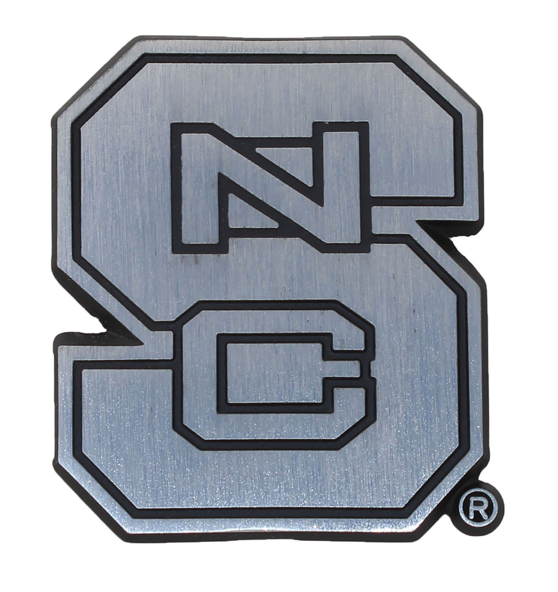 North Carolina State Brushed Metal Auto Emblem – AMG Emblems