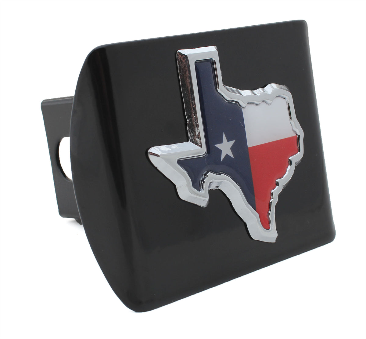 Shape of Texas Flag Black Metal Hitch Cover – AMG Emblems
